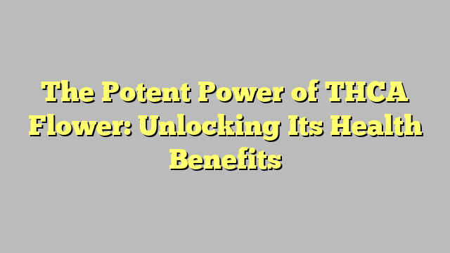 The Potent Power of THCA Flower: Unlocking Its Health Benefits - Mormon ... The Potent Power of THCA Flower: Unlocking Its Health Benefits - Mormon ...